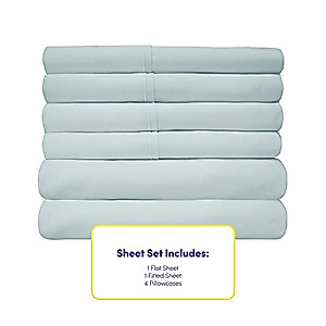King Size Bed Sheets - 6 Piece 1500 Supreme Collection Fine Brushed Microfiber Deep Pocket King Sheet Set Bedding - 2 Extra Pillow Cases, Great Value, King, Porclain Blue