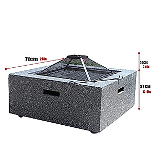 Fire Pits Outdoor Large BBQ Leisure Table On The Garden Terrace, Outdoor Cooking Fire Pit, Burning Fire Bowl, Multifunctional Heating Fireplace