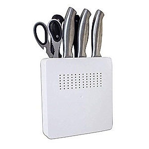 Vpang Plastic Kitchen Knife Storage Block Wall Mounted Knife Holder Storage Rack Shelf 4 Slot