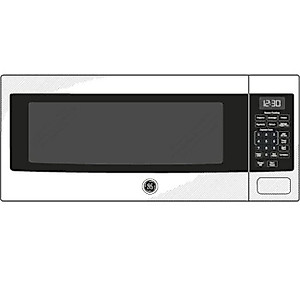 GE PEM31DFWW Profile 1.1 Cu. Ft. White Countertop Microwave