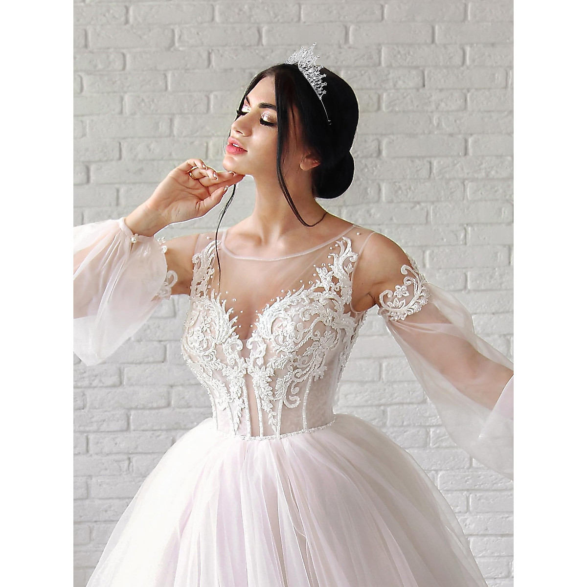 SWEETV Vintage Tiaras and Crowns for Women Queen Crown Costume Headpiece for Halloween Quinceanera Pageant Prom, metal