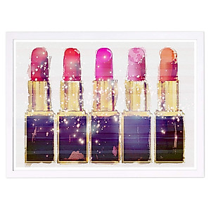 Fashion and Glam Framed Wall Art Prints 'Lipsticks'