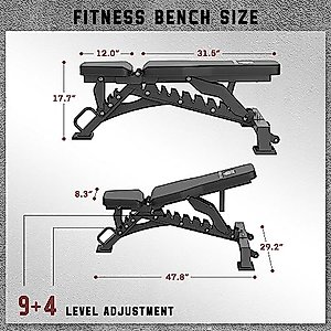MAJOR LUTIE Power Cage with Weight Bench, 230LBS Competition Bumper Plates and Olympic Barbell, PLM03 Multi-Function Power Rack with Adjustable Cable Crossover System and Exercise Attachment White