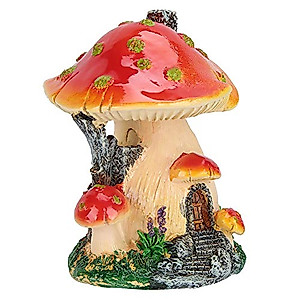 Vikye Mushroom Decor, Miniature Gardening Bonsai Ornament Craft Statue Desk Decoration Accessories for Garden Decoration