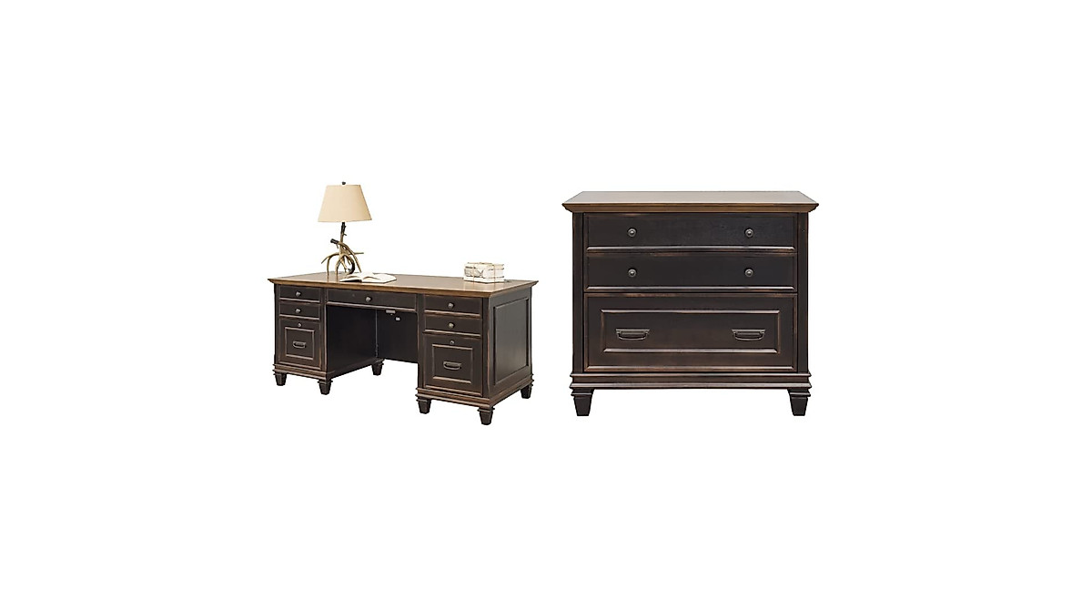 Martin Furniture Hartford Desk & File Cabinet - Fully Assembled ...