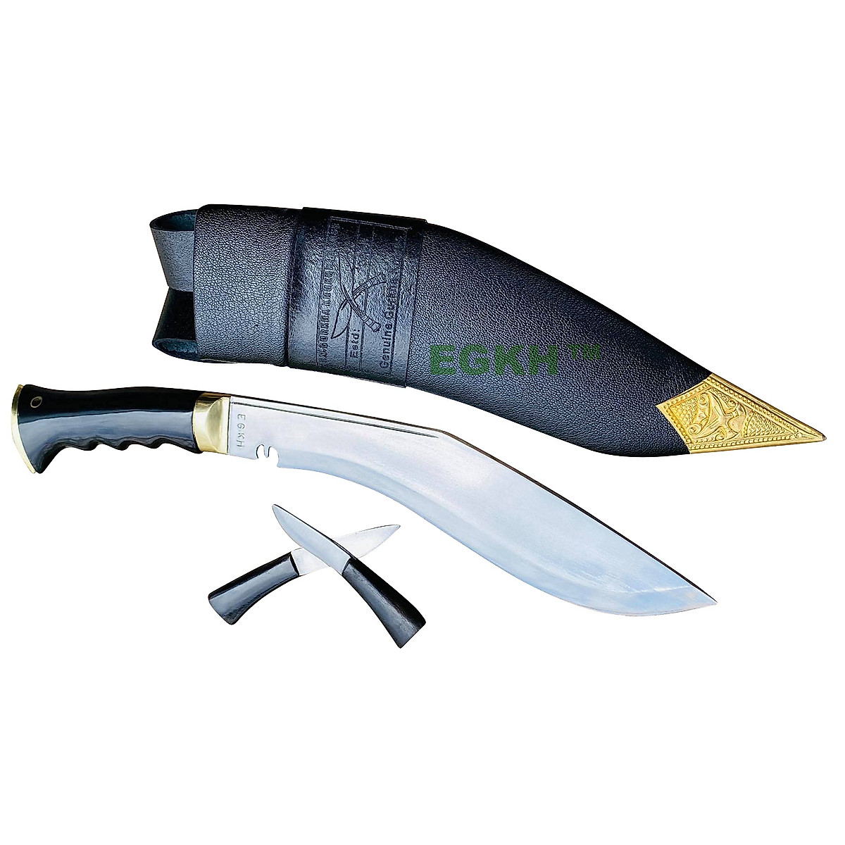 EGKH - Service No.1 Gripper Handle Kukri - Authentic Army Issue Khukuri Knife - Hand Forged Blade in Nepal by Ex - Military Khukuri House