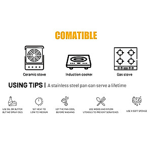 Pots and Pans Set 5-Piece, Ultra-Clad Pro Stainless Steel Cookware Set,Works with Induction/Electric and Gas Cooktops, Nonstick, Dishwasher