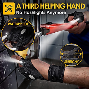 PARIGO LED Flashlight Gloves Gifts for Men Women-Valentines Day Gifts for Him Birthday Gifts for Dad Husband Him, Car Guy Unique Tool Cool Gadgets for Men Camping Accessories Fishing Gifts Camo