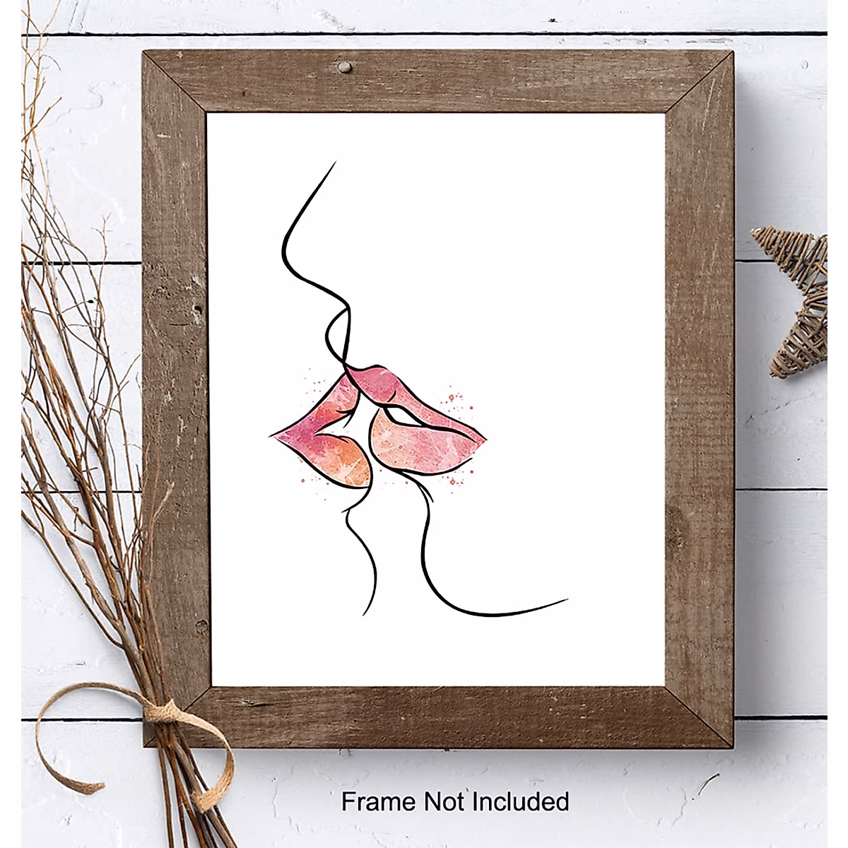 Lesbian LGBTQ Gay Wall Art & Decor- LGBTQ Accessories - Lesbian Couple Gifts - Lesbian Stuff - Gay Anniversary Gifts for Women - Home Decor for Queer, Bi Women - Picture Print Photo Poster