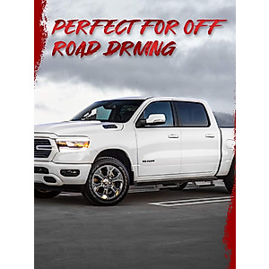 KYX 5 inches Running Boards Side Steps Fit for Dodge Ram 1500 Crew Cab 2019-2022, Nerf Bar Side Steps Side Bars for Cars and Trucks, Textured Black Powder Coated