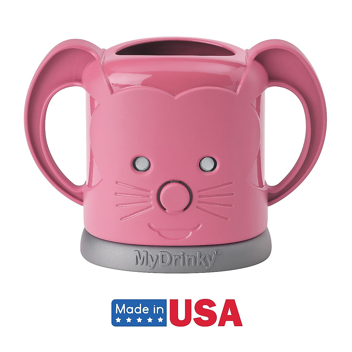 InchBug MyDrinky Pouch Holder No Squeeze, Reusable Drink Holder for Kids, Toddler and Babies | BPA-Free & Squeeze-Proof Cup Holder for Juice Boxes, Food Pouches | Dishwasher Safe, Pink Sorbet