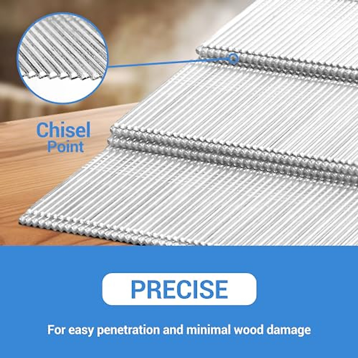 meite 15 Gauge Angled Finish Nails, 1-1/2-Inch 34 Degree DA Series Galvanized Finishing Nails for Nailer Guns - Perfect for Window Trim, Cabinet Building and Other DIY Projects (2,000 Counts)