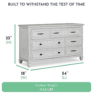 Evolur Madison Double Dresser in Antique Grey Mist