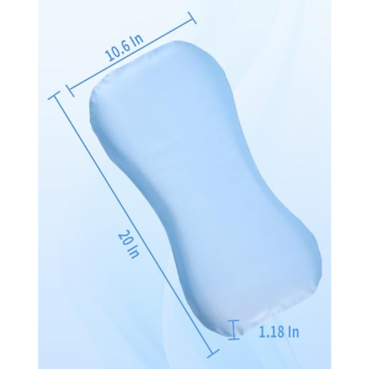 Little Bo Baby Toddler Pillow, BASF Memory Foam Core Pillow - Ventilated & Height Adjustable - 1 Pack Toddler Size - Without Pillowcase