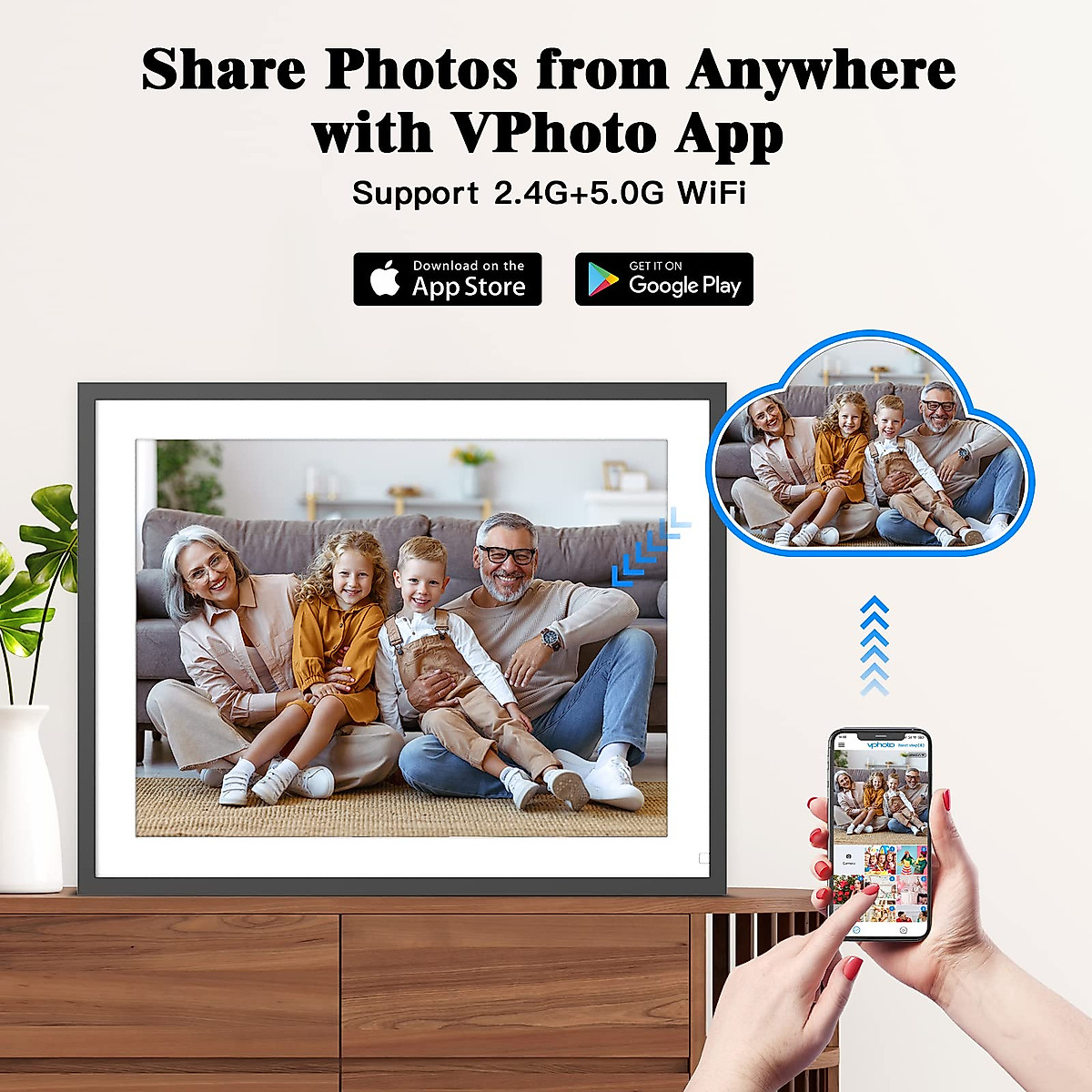 Large-Digital-Photo-Frame 32GB Electronic Photo Frame - 17-Inch Dual ...
