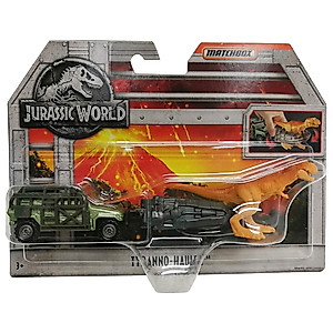 MATCHBOX JURASSIC WORLD DINO TRANSPORTERS TYRANNO-HAULER Vehicle and figure