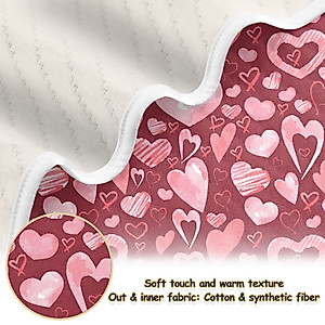 Valentine's Day Baby Blankets for Boys Super Soft Warm Toddler Blankets for Girls Lightweight Crib Blanket Throw Blanket for Nursery Crib Infant Unisex Baby Travel Decor Adult