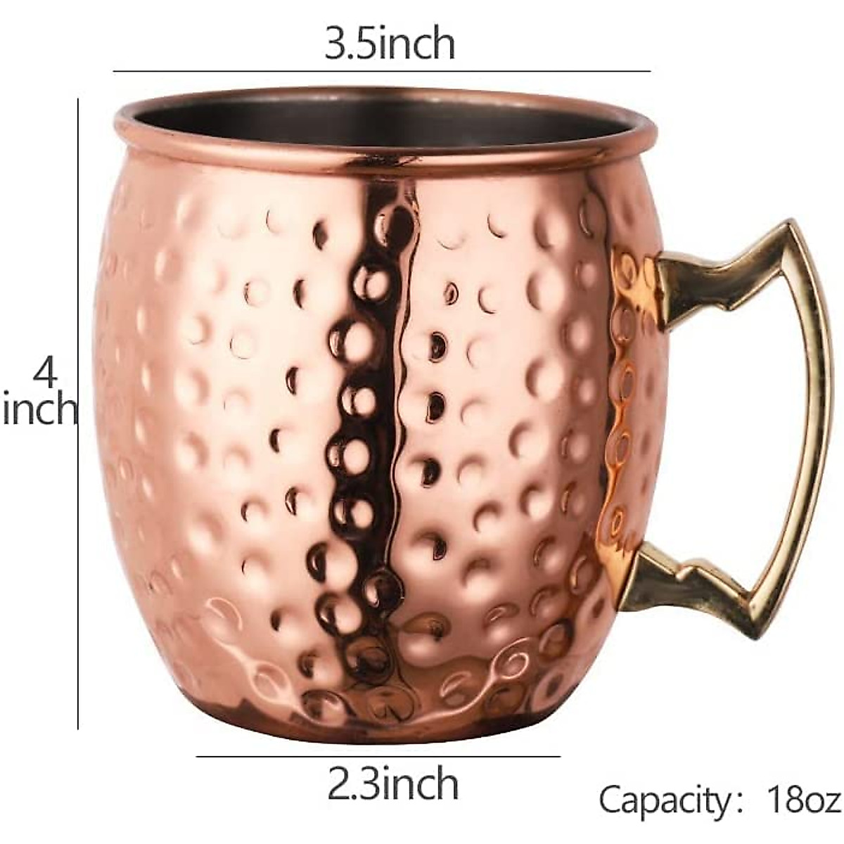 Bltjy Cocktail mug Moscow mule mugs Copper beer mug Copper coffee mugs Kitchen moscow mule Copper mugs Copper mugs Father in law christmas gifts
