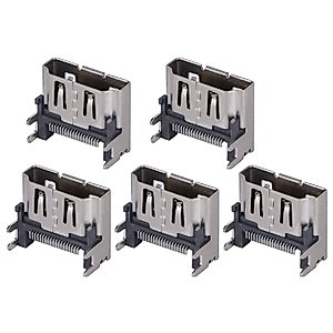 5 Pcs Game Console Socket,Game Console Socket Port Interface Connector Replacement,for PS4 Slim/PRO,Mini Port Socket, in Use