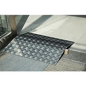 GUENZO Threshold Ramp, Threshold Transition Ramp for Home Steps Scooter, Heavy Duty Non Slip Wheelchair Ramp, Doorway Access Non Skid Ramps, Curved Bridging Ramps (Size : 6cm/2.5in Rise)