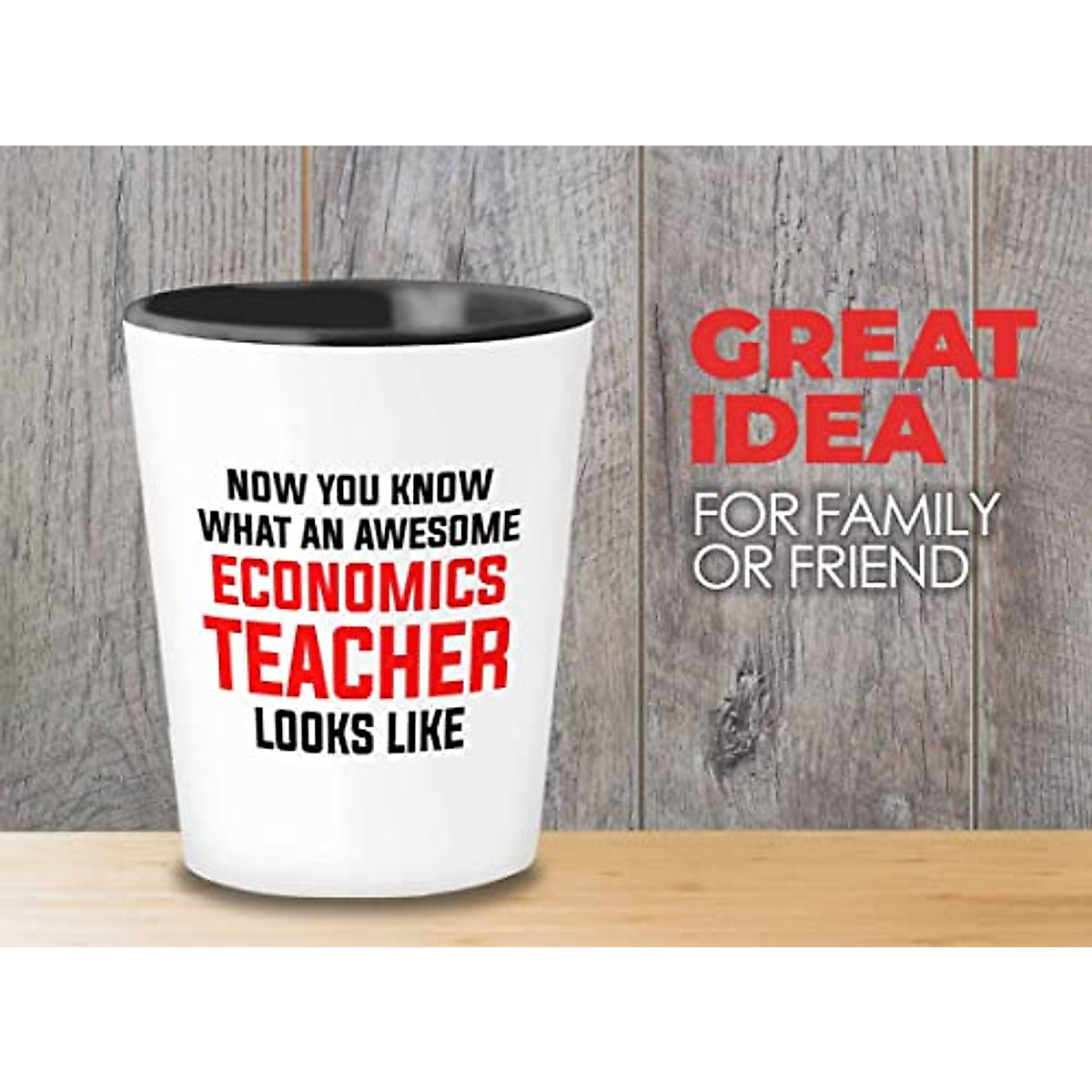 Subject Teacher Shot Glass 1.5oz - economics teacher looks - Economics Teacher Financial Analyst Finance Statistician
