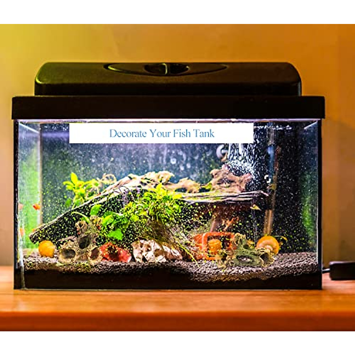 HERCOCCI Decaying Trunk Aquarium Betta Fish Ornament, Fish Tank Wood Decoration Resin Aquarium Log Cave Driftwood for Hideout Holes (3 Pack)