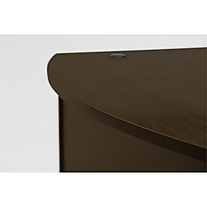 Bush Business Furniture Series C 72W x 36D Bow Front Desk in Mocha Cherry