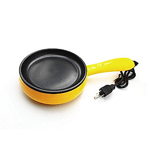 Cuisine 6-Inch Non-Stick Electric Skillet, Yellow Mini frying pan, Cuisine Electric Skillet,