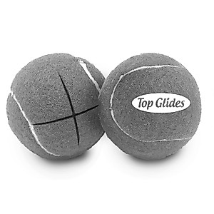 AMP Top Glides Precut Walker Tennis Ball Glides (Gray)