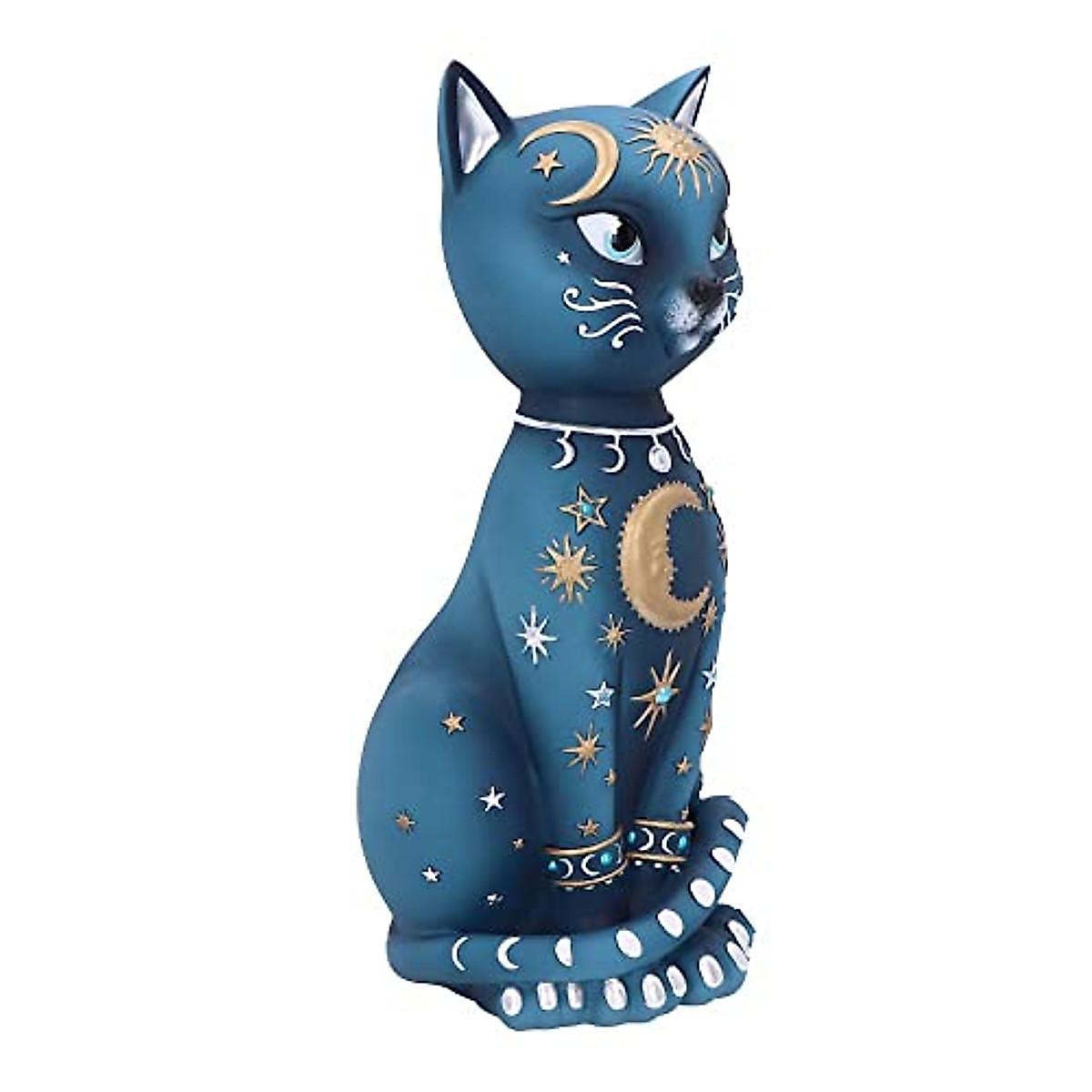 Nemesis Now Celestial Kitty 26cm, Resin, Blue, Celestial Cat Figurine, Kitty Figurine, Spiritual Gift, Cast in The Finest Resin, Expertly Hand-Painted