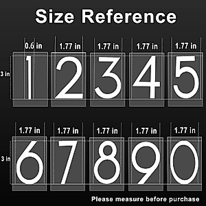 3 inch 30 Pcs Reflective Mailbox Numbers Stickers for Outside, Easy Installation with Prolonged Backing for and Pre-cut, Self Adhesive White Vinyl Address for House Address Sign Window Trash Bins