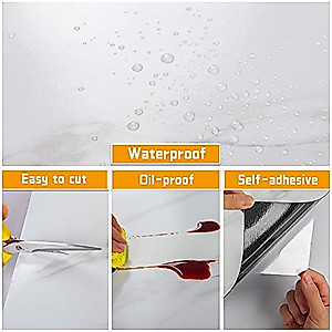 CHICHOME 16 Pack Peel and Stick Floor Tile Bathroom Waterproof White Marble Floor Tiles 12x12 Inch Self Adhesive Vinyl Flooring Removable Sticky Tiles Decorative for Floor Kitchen Bedroom Living Room