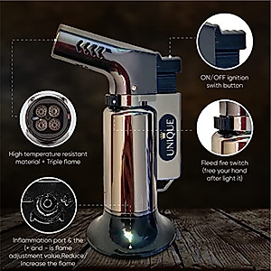 Smoked Old Fashion Whiskey Cocktail Smoker Kit & 4 Wood Chips(Apple, Oak, Cherry and hickory) -Old Fashioned Smoker Kit Bar accessories. Bourbon gifts for men & women. Butane is not included