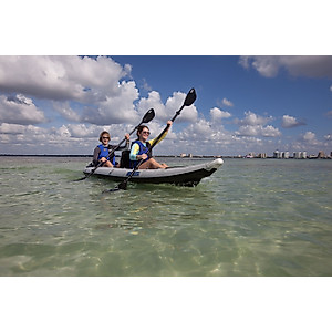 Sea Eagle 385FT Fasttrack Inflatable 12'6" 1-3 Person Touring Kayak with Rigid External keel-Smoother Paddling Experience-Light Weight (385FT Fasttrack Pro Kayak)