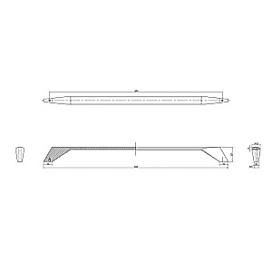 Richelieu Hardware BP9256320165 Masset Collection 12 5/8 in (320 mm) Center Brushed Gold Contemporary Cabinet Pull