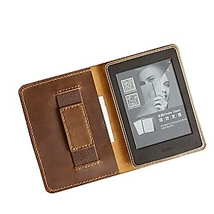 Genuine Leather 2021 Kindle Paperwhite 5 case / 2018 Kindle Paperwhite 4 case (Handmade & Can Not Auto Wake/Sleep) K01-4&5 - Brown