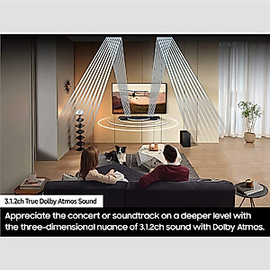 SAMSUNG HW-Q600B 3.1.2ch Soundbar w/Dolby Audio DTS:X (2022) HW-Q600B/ZA Bundle with Sony RF400 Wireless Home Theater Headphones and 2 Deco Gear HDMI Cables