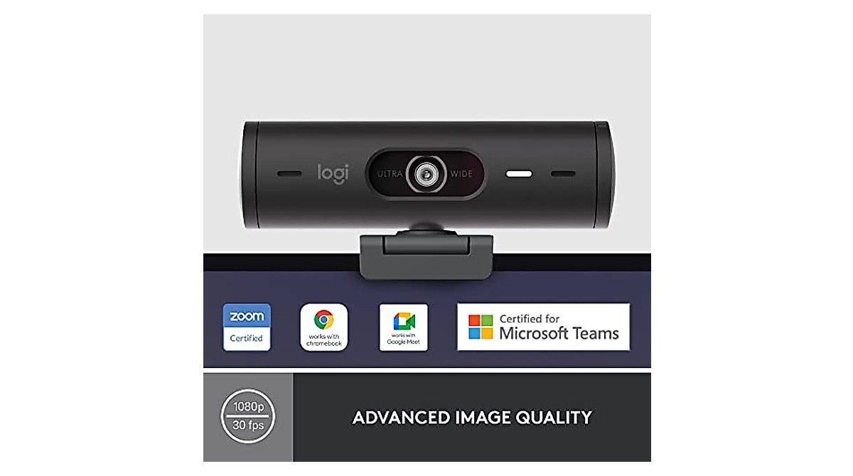 Logitech Brio 501 Webcam: Auto Light, Noise Reduction, Show Mode