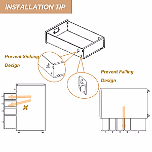 MIOCASA 5 Drawer Metal File Cabinet Mobile Underdesk Chest for Home Office (Pink)