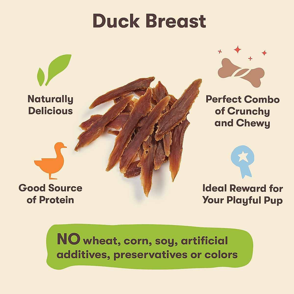 Pet 'n Shape Duck Breast Jerky Dog Treats - 16 Ounce