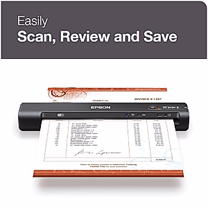 Epson Workforce ES-60W Wireless Portable Sheet-fed Document Scanner for PC and Mac