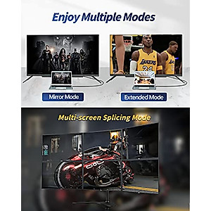AGFINEST 8K DisplayPort to HDMI Cable[8K@60Hz,4K@144Hz,2K@240Hz], 6.6FT Unidirectional DP 1.4 to HDMI 2.1 Video Cable, Support HDR/HDCP 2.3/DSC 1.2 for PC, HP, DELL, AMD NVIDIA Graphics Card and More