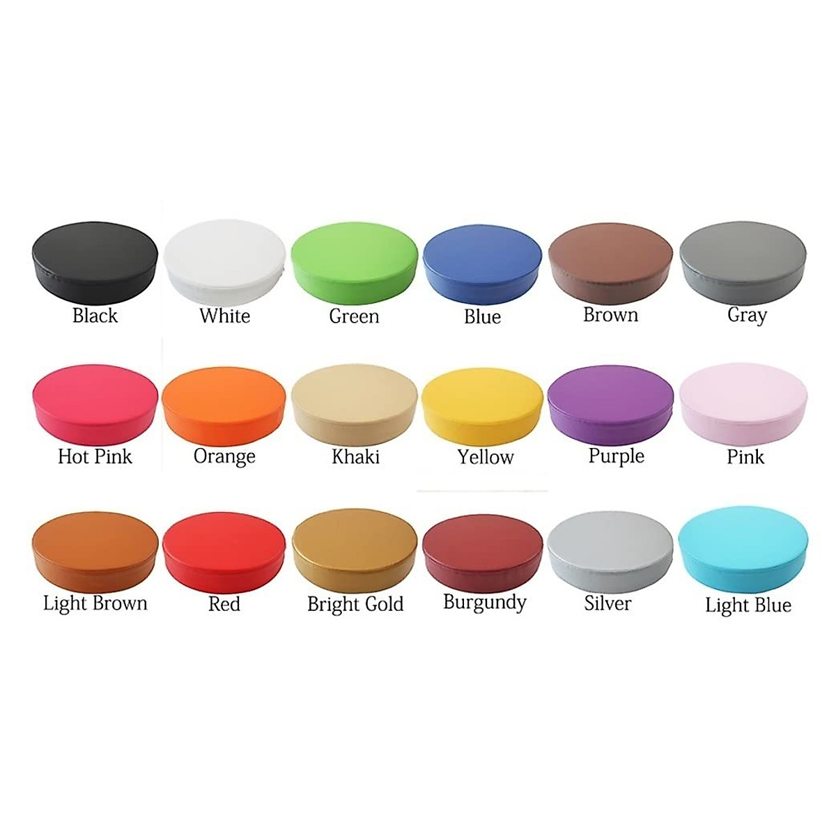 HAiHALA Breathable Leather Cushion - Round Kitchen Dining Chair Seat Cushion Chair Pad - High Stool Chair Cushion - Bar Chair Seat Pad Butt Pillow (Color : White, Size : 45 * 45 * 5cm)