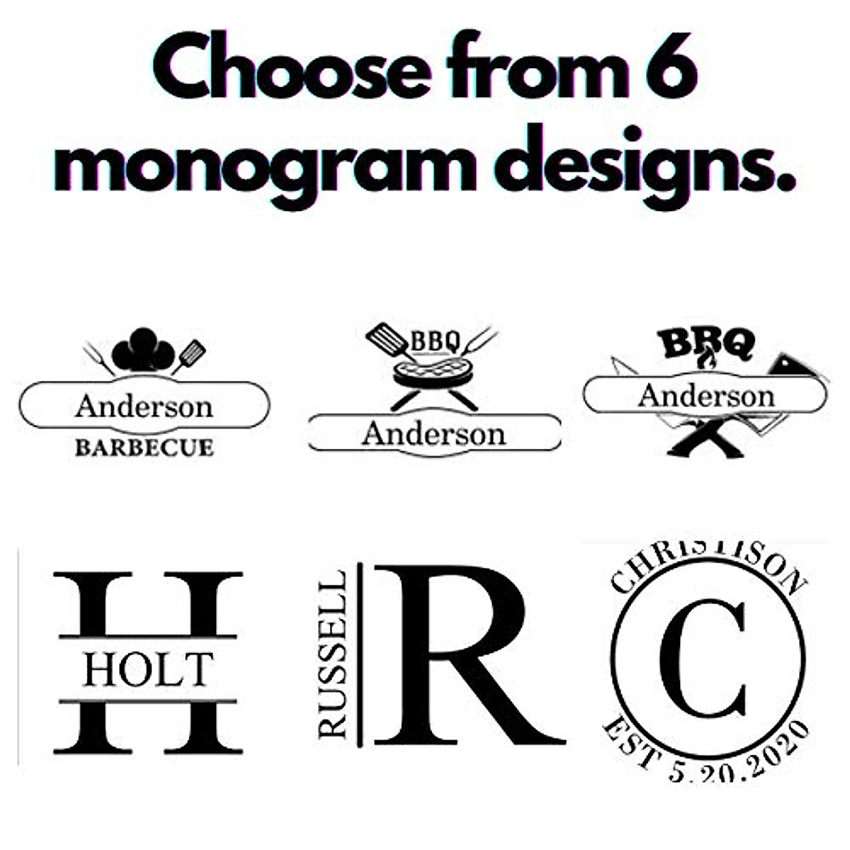 Personalized Grill Set for Men, BBQ Set with Custom Engraved Wooden Case Holder (Circle Design) | Customized Birthday for Him, Dad, Boyfriend, Husband | Groomsmen Gift