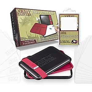 The Army Painter Wet Palette for Acrylic Painting & Hydro Pack Paper Palette Bundle -Premium Wet Palette for Miniatures with 100 Palette Paper Sheets & 4 Wet Palette Sponges -Painting Palette with Lid