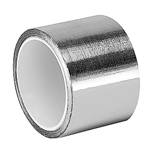 Scotch 3311 Aluminum Foil Tape - 2 in. x 5YD. Vapor Resistant Silver Foil Tape Roll with Thermal Conductivity, Rubber Adhesive