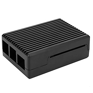 Aluminum Alloy Protective Shell Set Installation Tool Set, Electronic Components Black for Pi4, Case Motherboard Parts, Simple Installation.