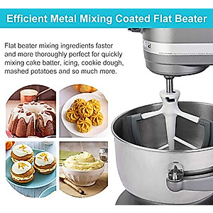 Lawenme Flex Edge Beater for Kitchenaid 6 Quart Bowl- Lift Stand Mixer, Beater Paddle with Scraper for 6 QT Bowl- Lift Mixers, Attachments for Mixer 6 qt