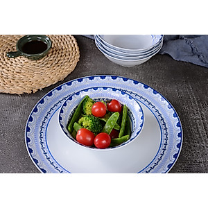 Braque Ceramic Bowls For Kitchen, 13oz- Set of 6 Porcelain Bowl- For Cereal, Salad, Pasta, Soup, Dessert, Serving-Dishwasher, Microwave & Oven Safe, Chip Resistant-For Breakfast, Lunch & Dinner-Orchid