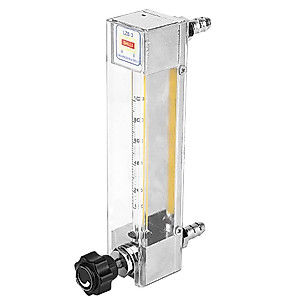 Garosa Liquid Flowmeter LZB-3 Glass Tube Flow Meter Water Flow Meter for Acid Alkaline Liquid Metal Barbed Connector Tool Flowmeter Instrument (10-100mL/min)